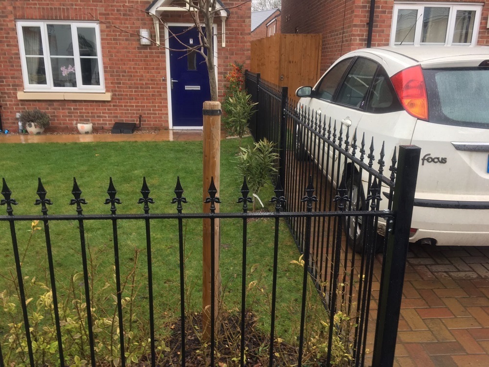 Saxon Wrought Iron Style Metal Garden Fence Panel to Buy Online ...